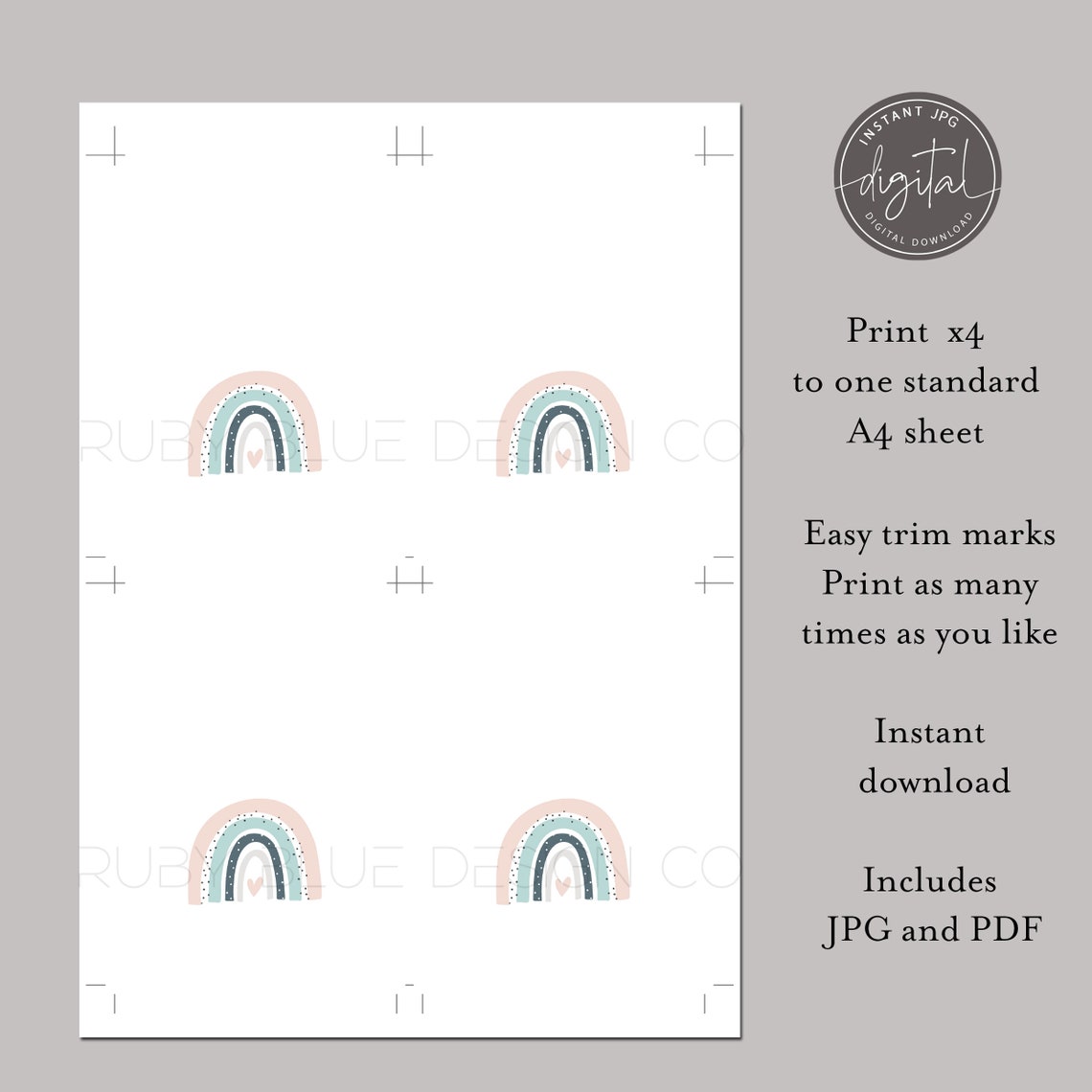 Printable Pink Rainbow Place Cards, Birthday Party Place Cards, Baby ...