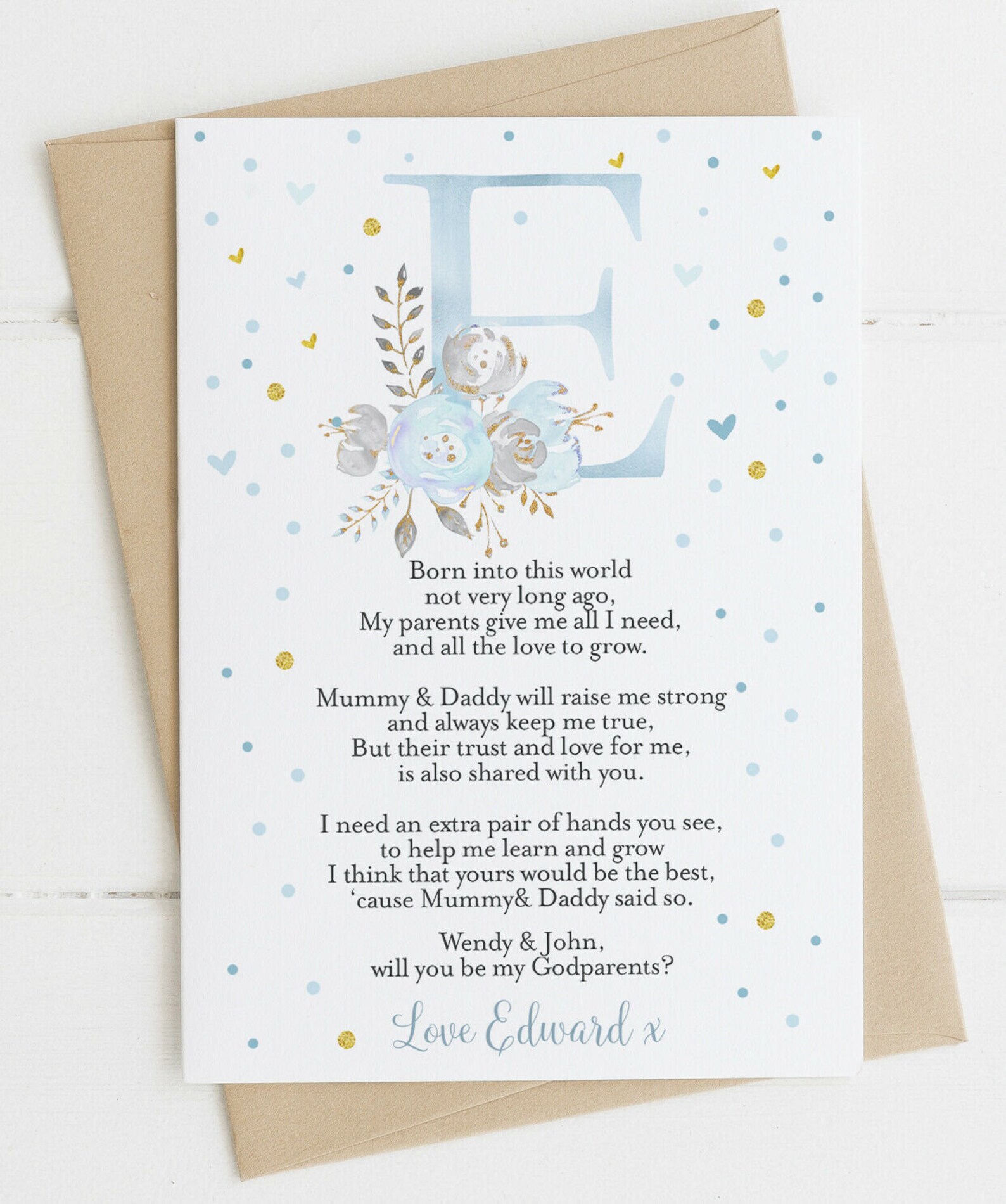 Personalised Will You Be My Godparents Cards Godmother - Etsy UK