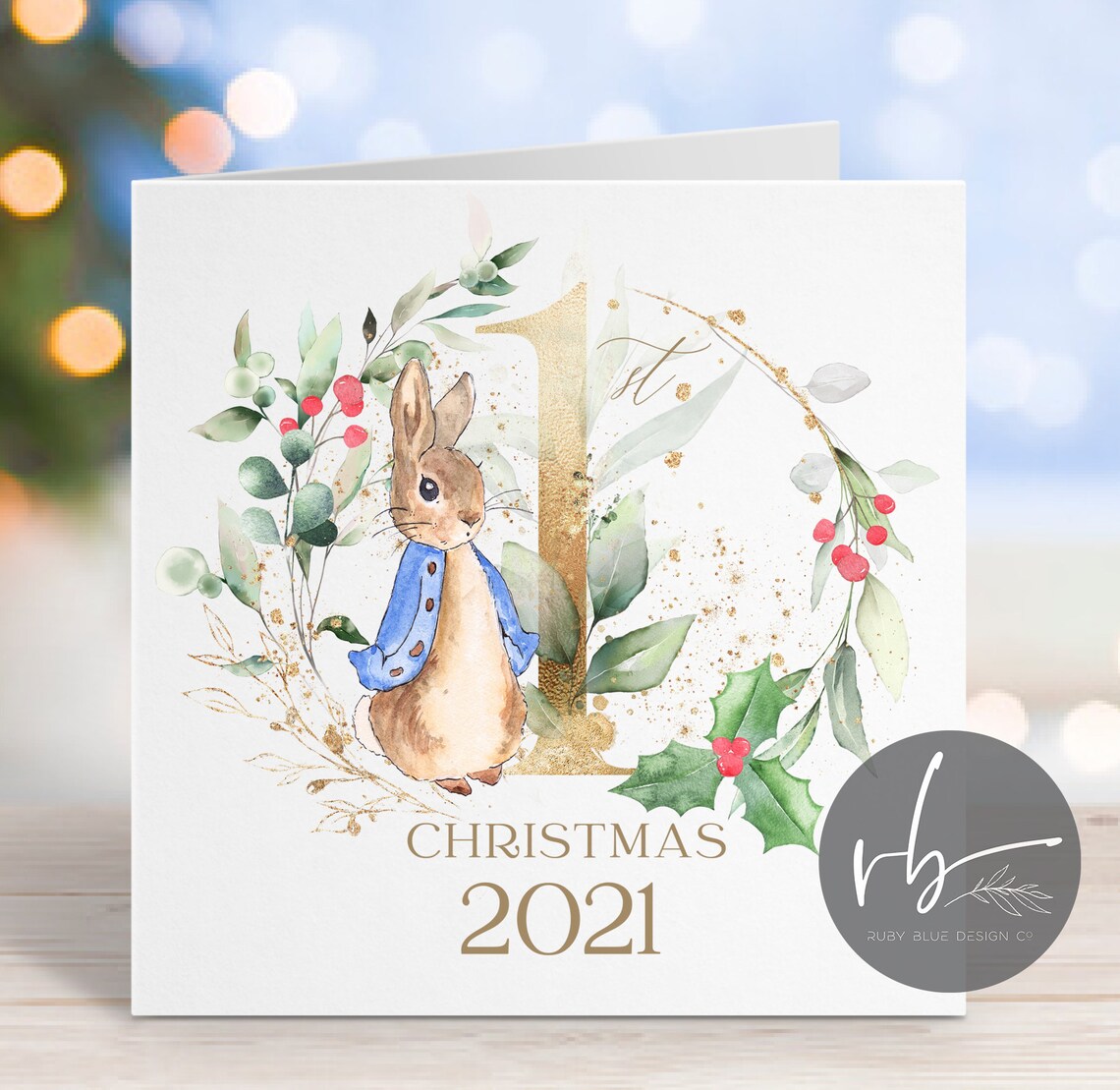 Baby's First Christmas Card Peter Rabbit Flopsy Rabbit - Etsy