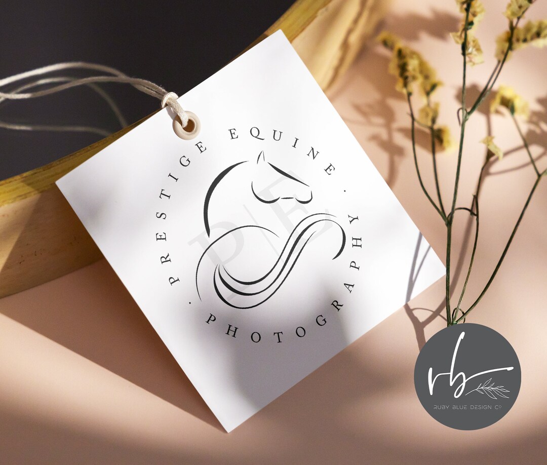 Pre-made Submark Logo, Equine Logo Design, Horse Outline Logo, Mare ...