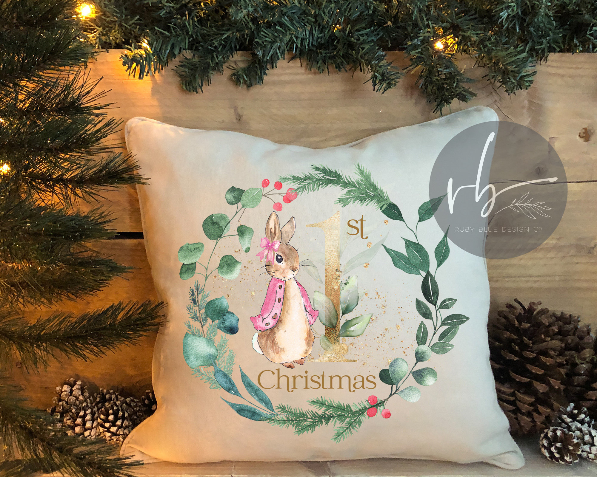 Flopsy Pink Peter Rabbit 1st Christmas PNG Peter Rabbit Faux | Etsy UK