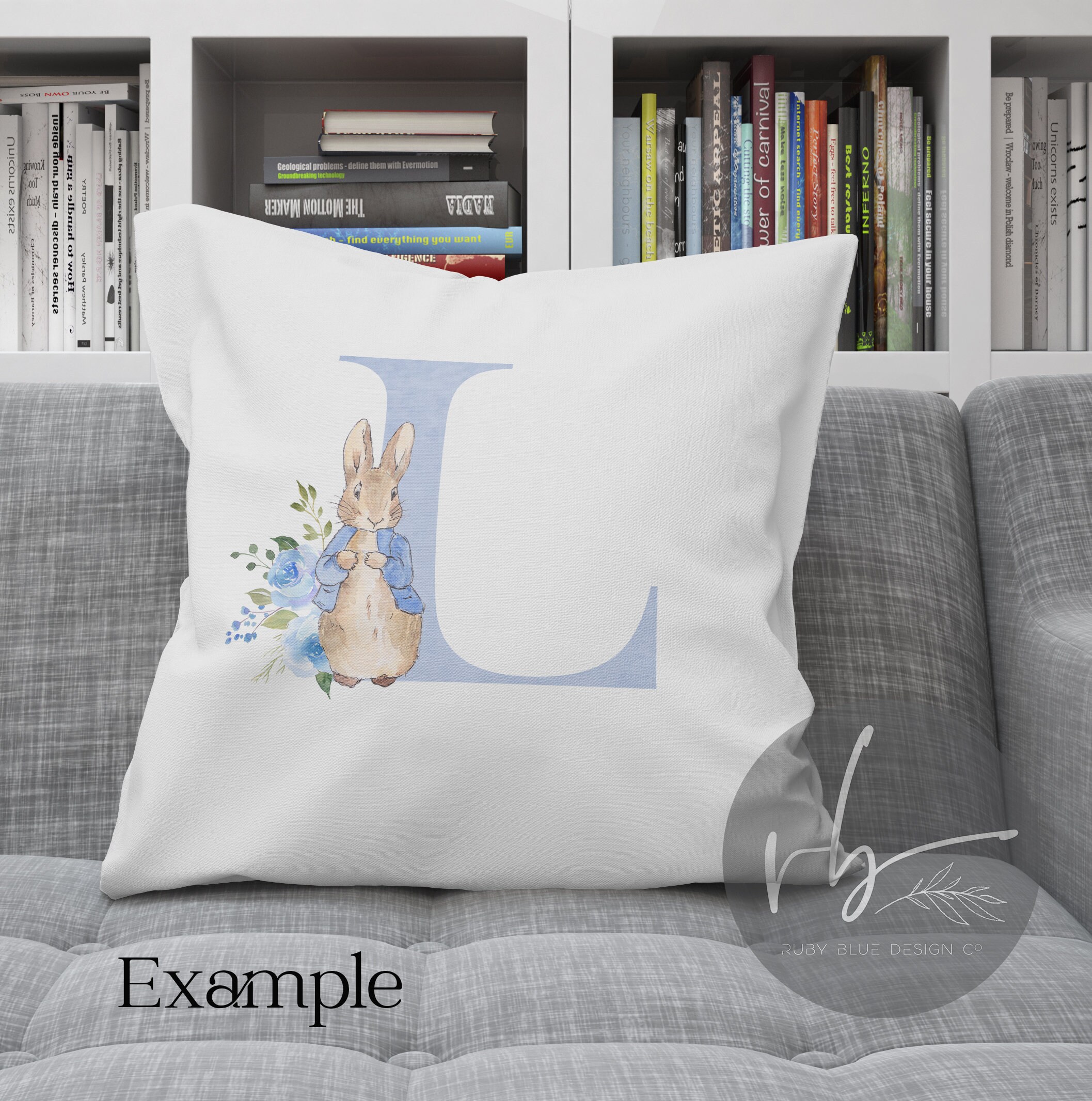 Peter Rabbit Blue Floral Watercolour Alphabet PNG Peter - Etsy