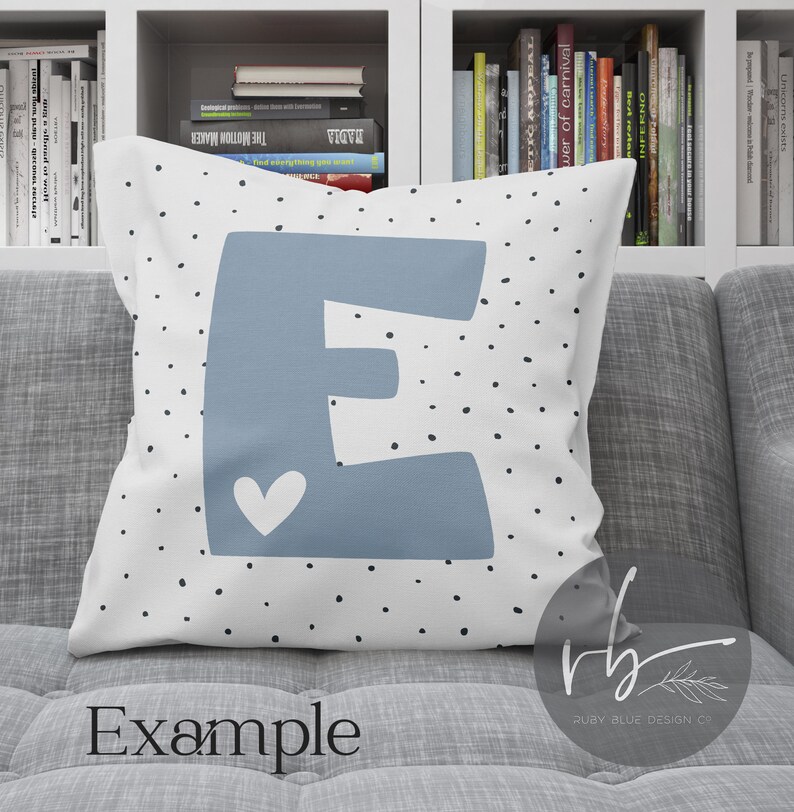 Blue Initial With Spot Background PNG Nursery Letter A - Etsy