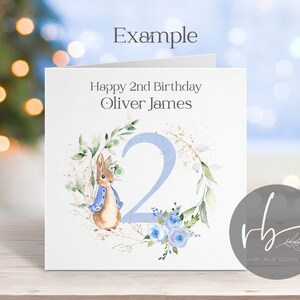 Peter Rabbit 2nd Birthday PNG, Peter Rabbit Blue Floral Wreath ...