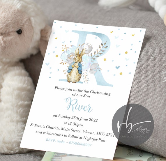 Peter Rabbit Christening Invitations Welcome To World Peter Rabbit New