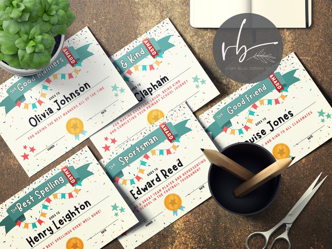 EDITABLE Certificates End of Term Teacher Certificates, Printable ...