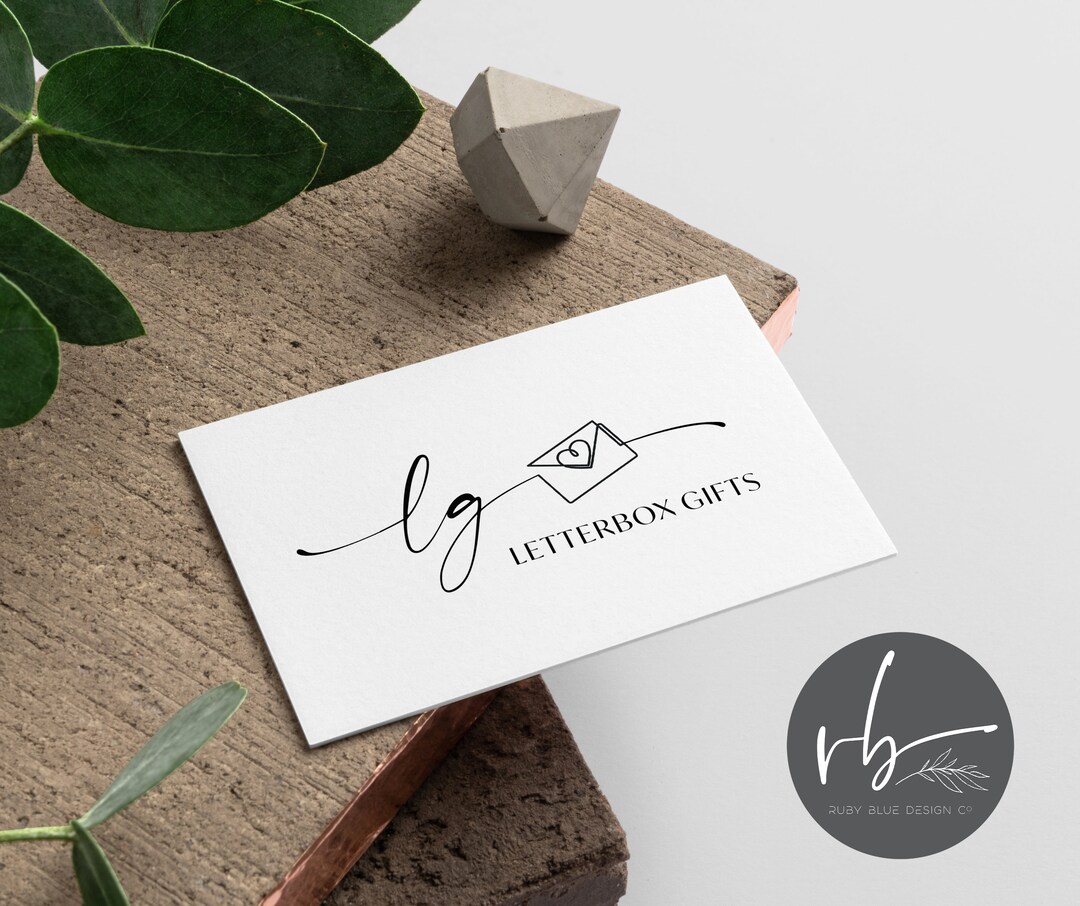 Pre-made Submark Logo, Letter Heart Simple Script Logo Design, Initials ...