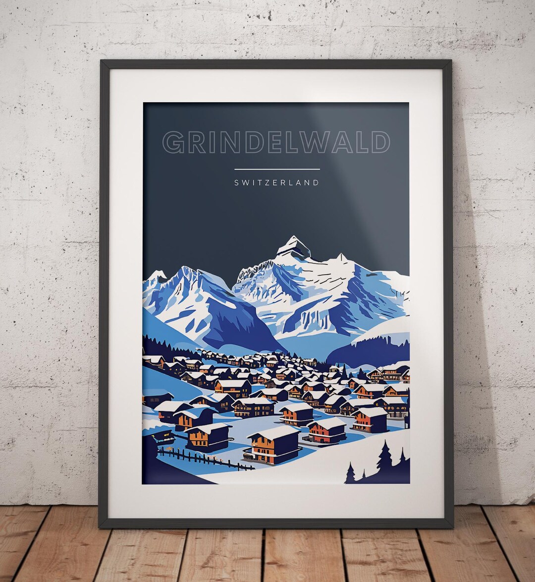 Grindelwald Switzerland Download Print - Travel Poster / Grindelwald ...