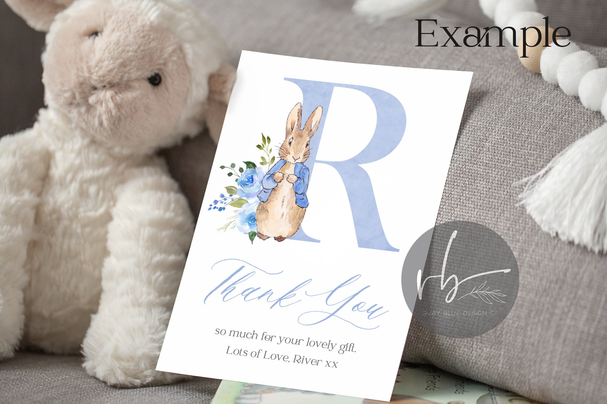 Peter Rabbit Blue Floral Watercolour Alphabet PNG Peter - Etsy