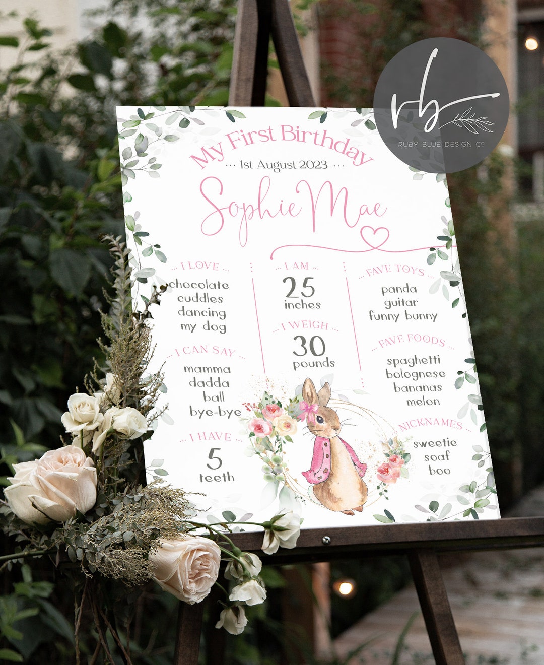 First Birthday Sign Milestone Sign My First Year Sign, Milestone Kids ...