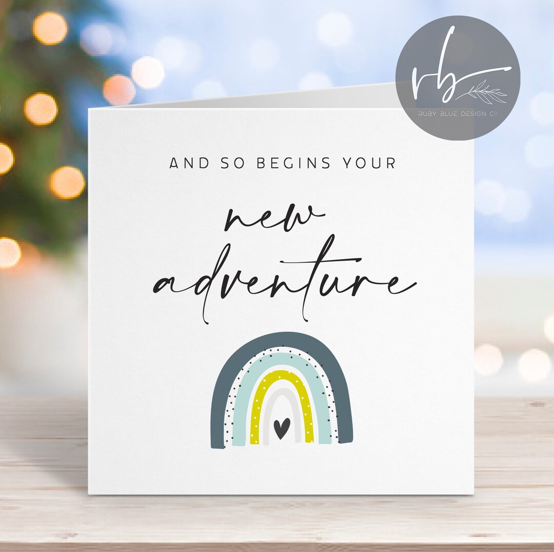 New Adventured Card, New Job Card, New Adventures, Greeting Card ...