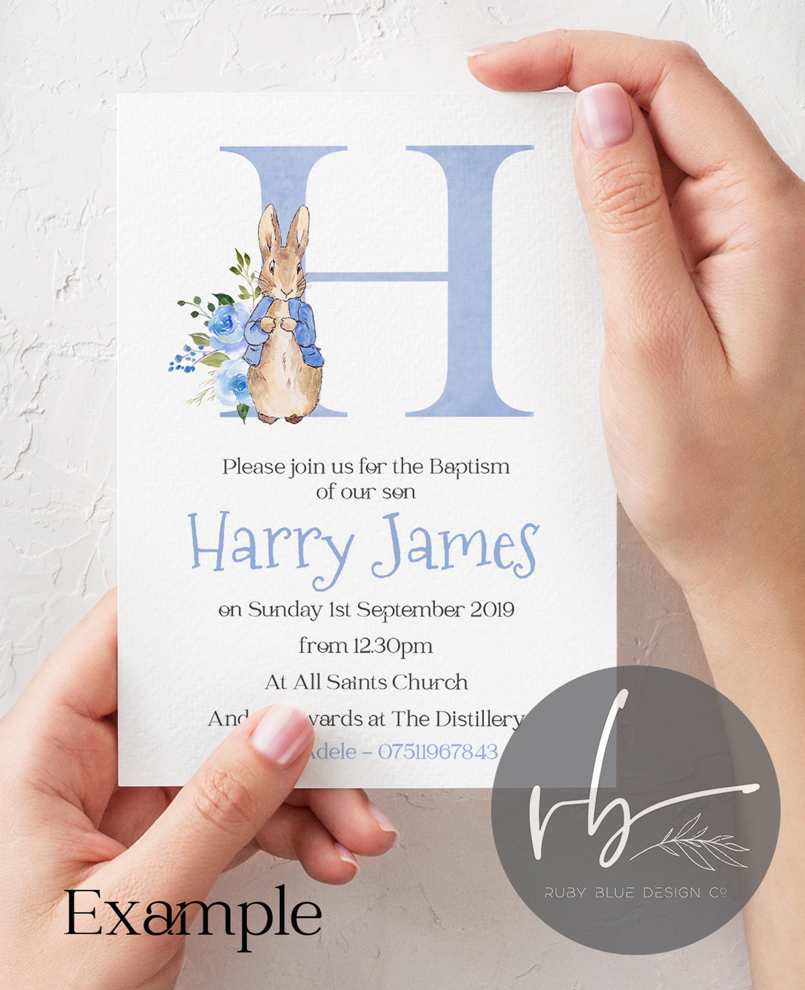 Peter Rabbit Blue Floral Watercolour Alphabet PNG Peter - Etsy