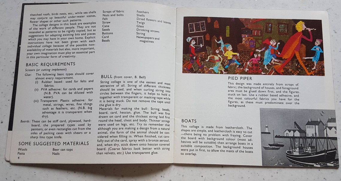 Vintage Craft Book on Collage - Etsy