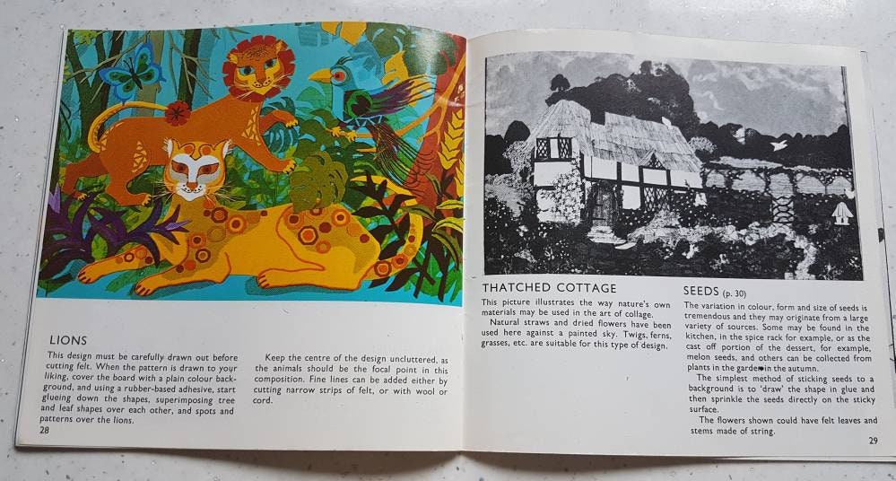 Vintage Craft Book on Collage - Etsy