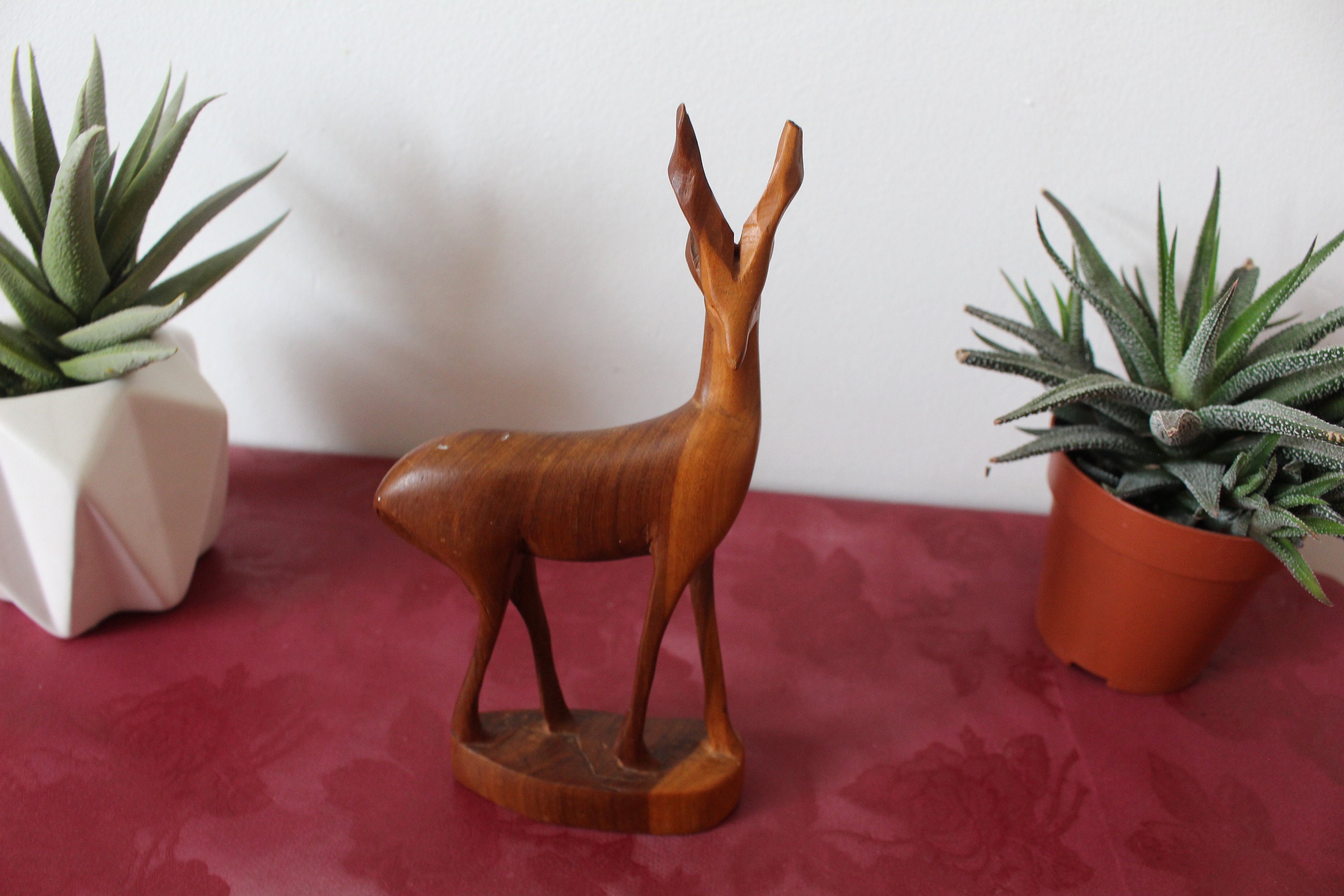 Antelope figurine wooden antelope carved antelope carving | Etsy