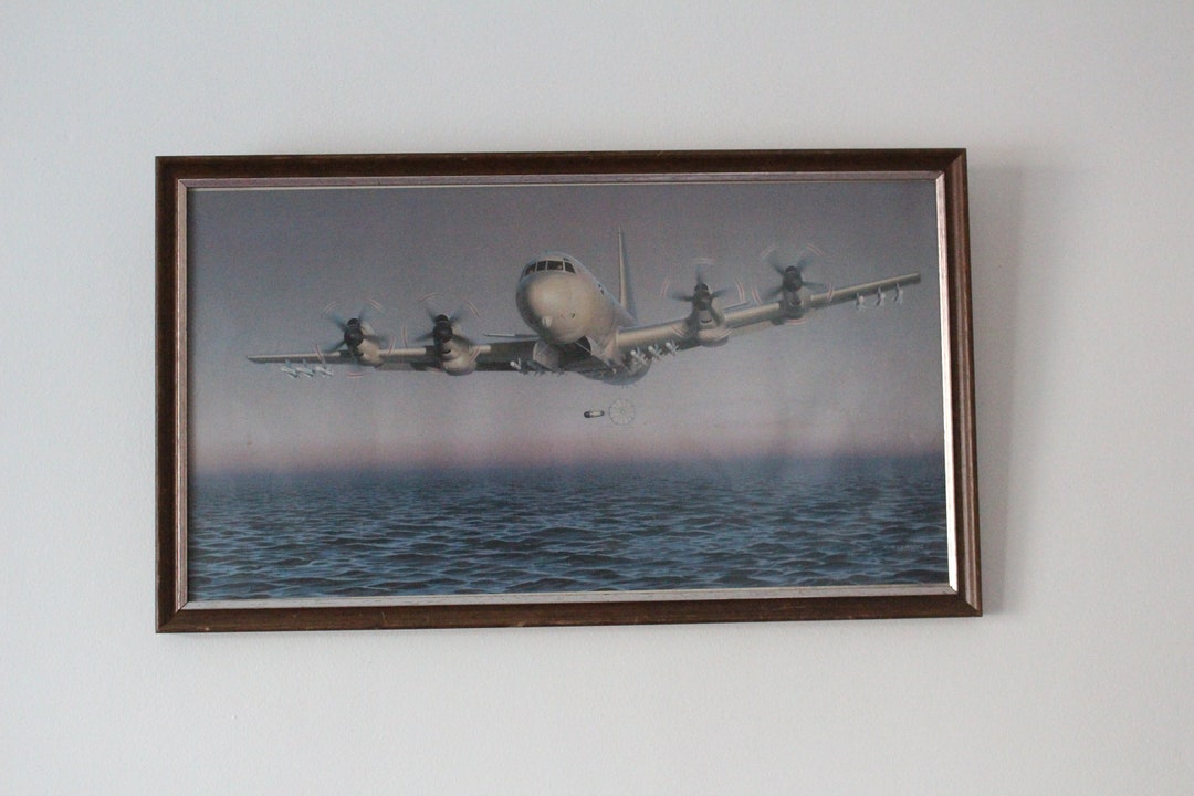 Vintage Bomber Airplane Picture Frame - WWII Era Decor - Etsy