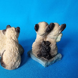 Small Cat Figurine, Resin Cat Figurine, Siamese Cat Figurine, Vintage ...