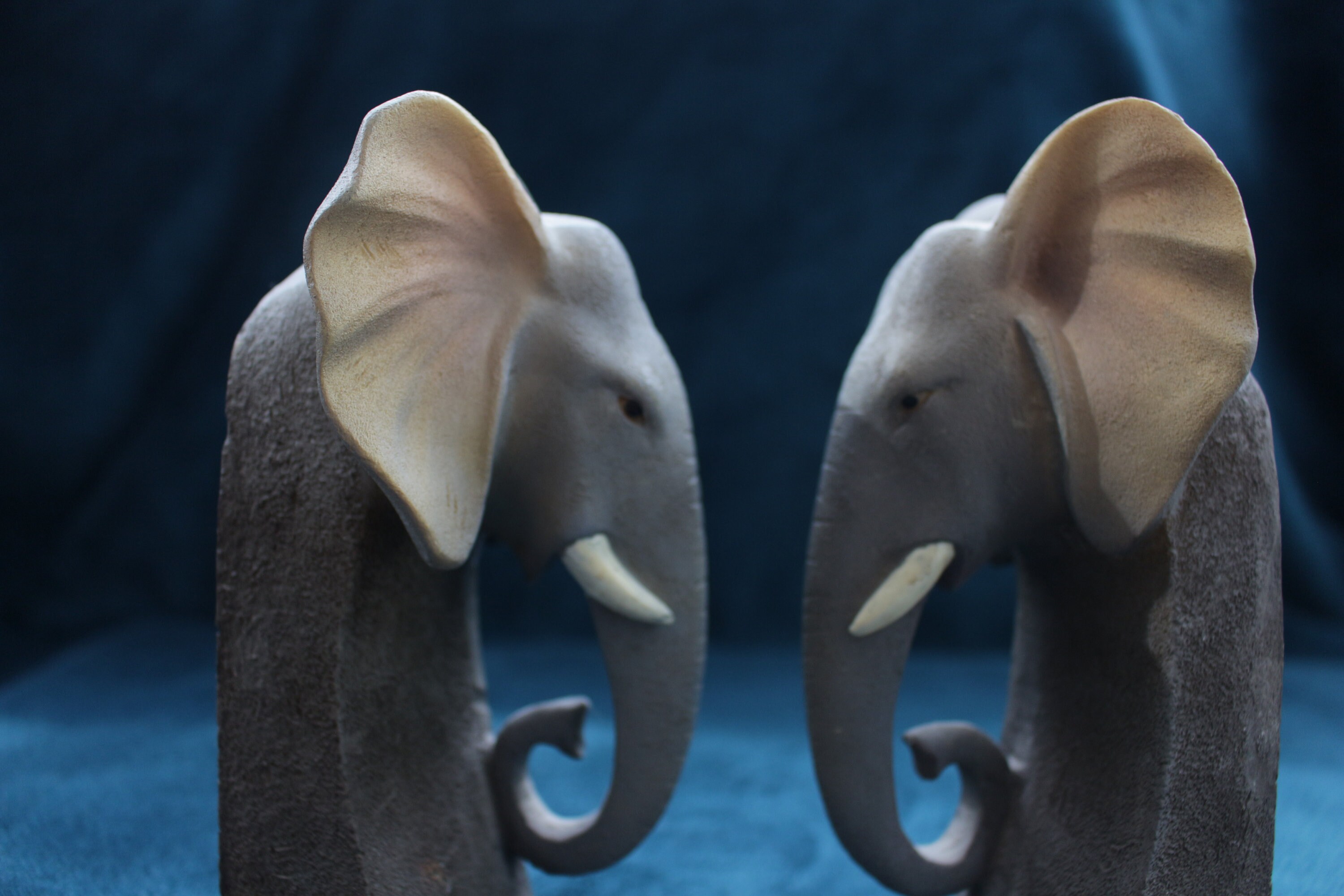 Elephant figurine pottery elephants ceramic elephants | Etsy