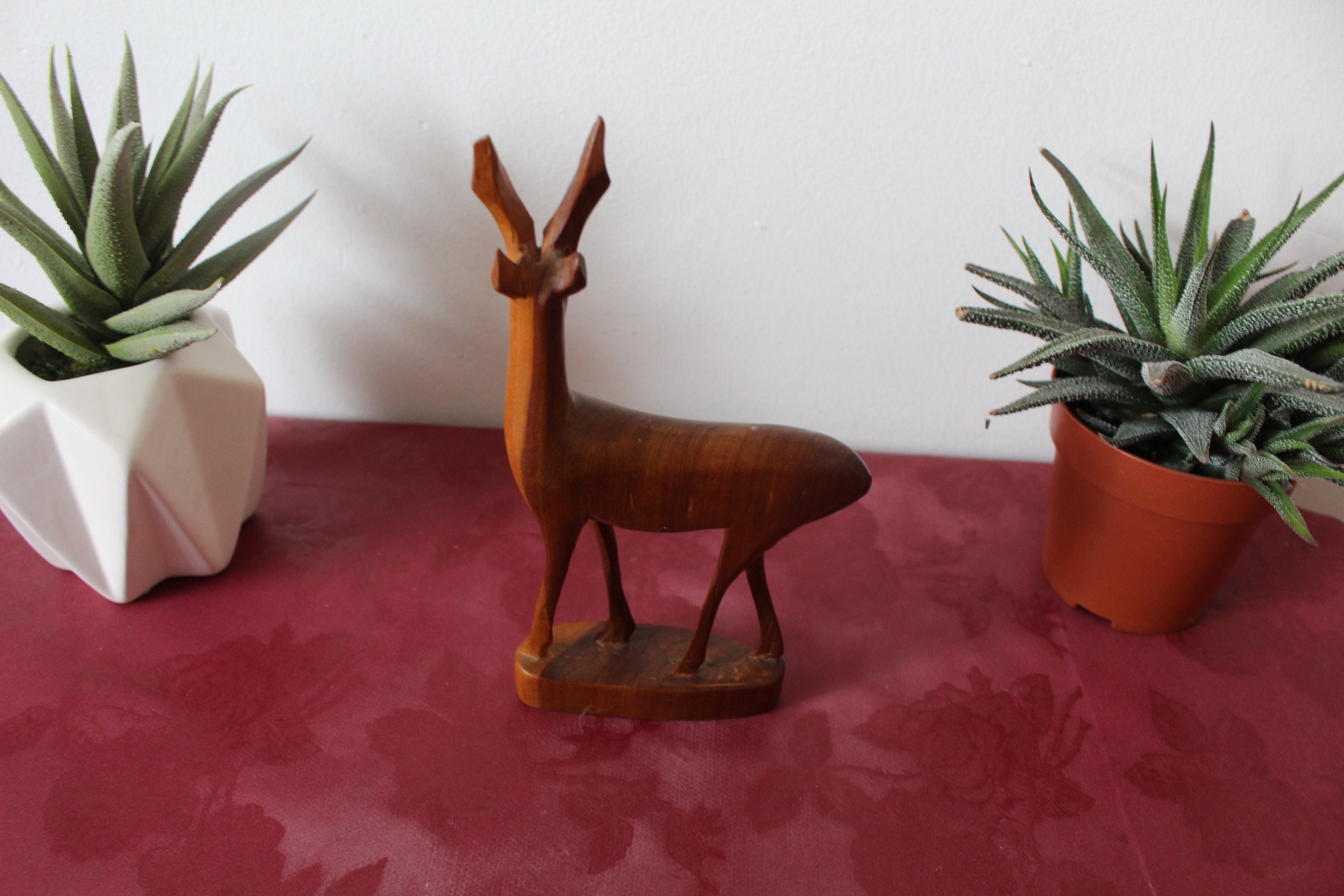 Antelope figurine wooden antelope carved antelope carving | Etsy
