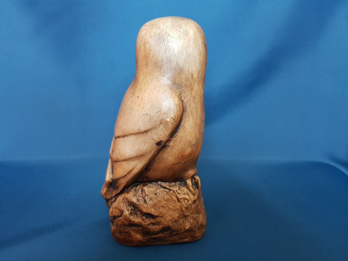 Owl statue owl figurine owl sculpture carved owl wooden | Etsy