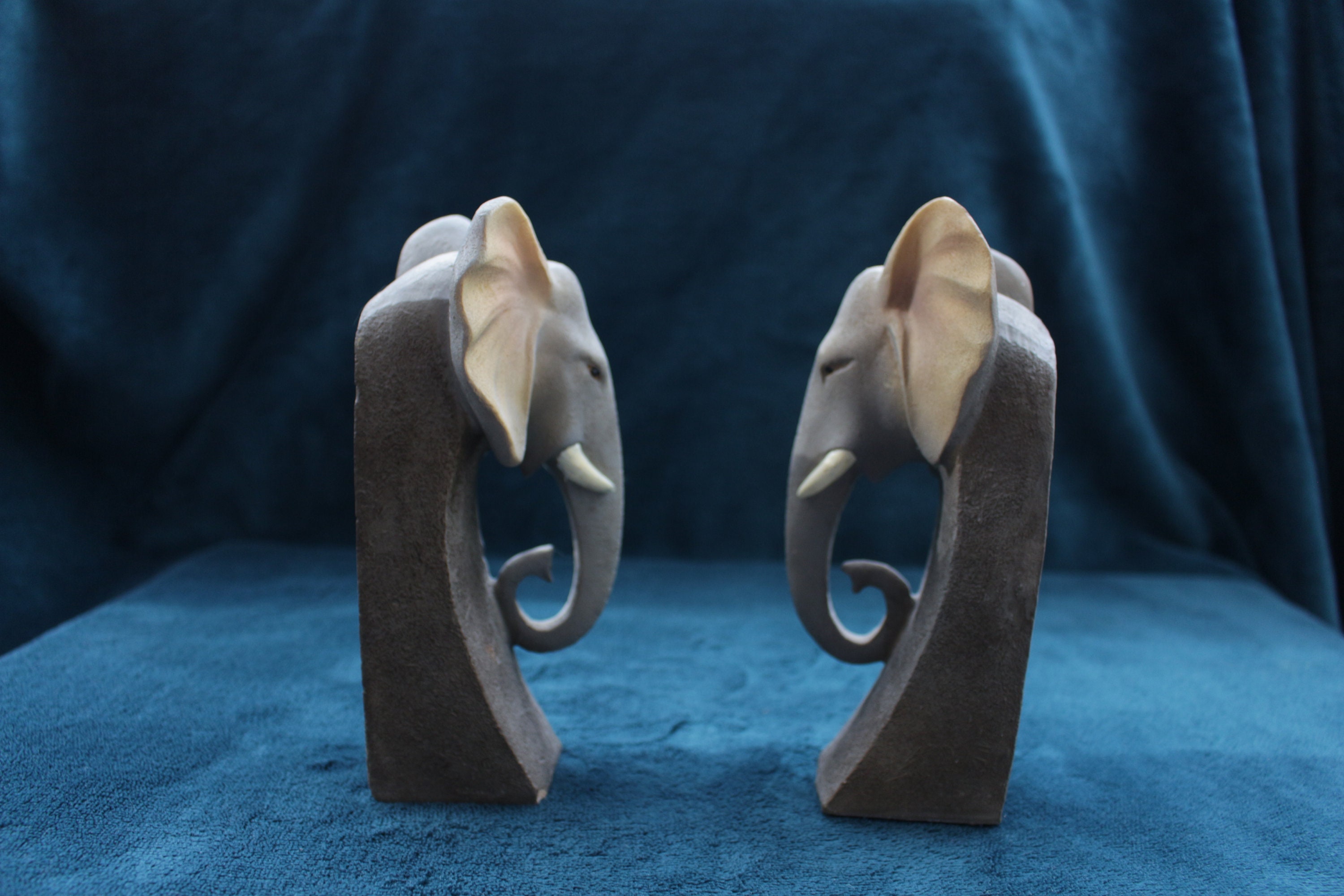 Elephant figurine pottery elephants ceramic elephants | Etsy