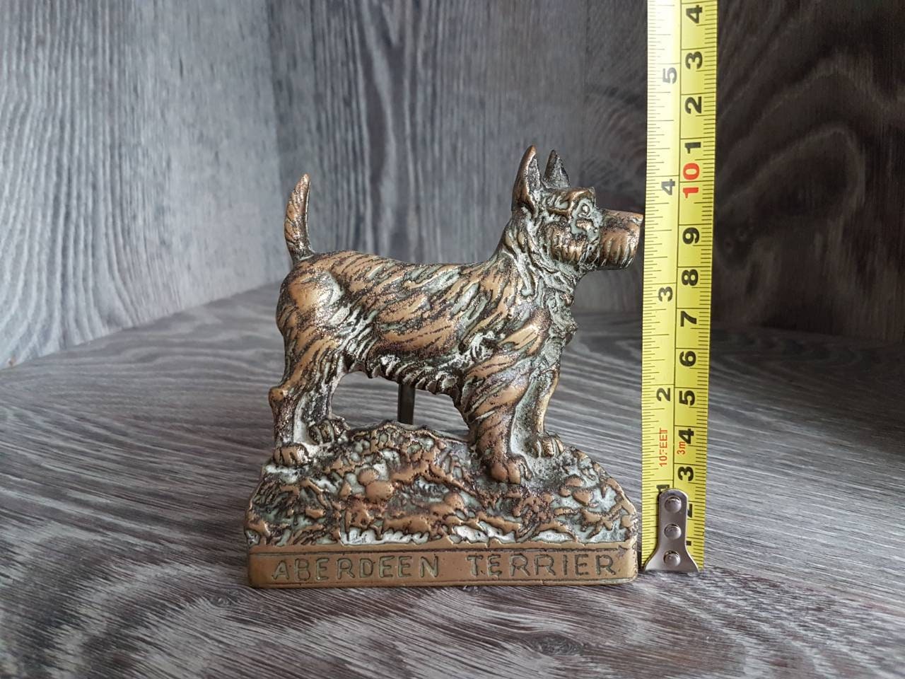 Brass Terrier, Brass Dog Figurine, Brass Knocker, Vintage Dog Figurine ...