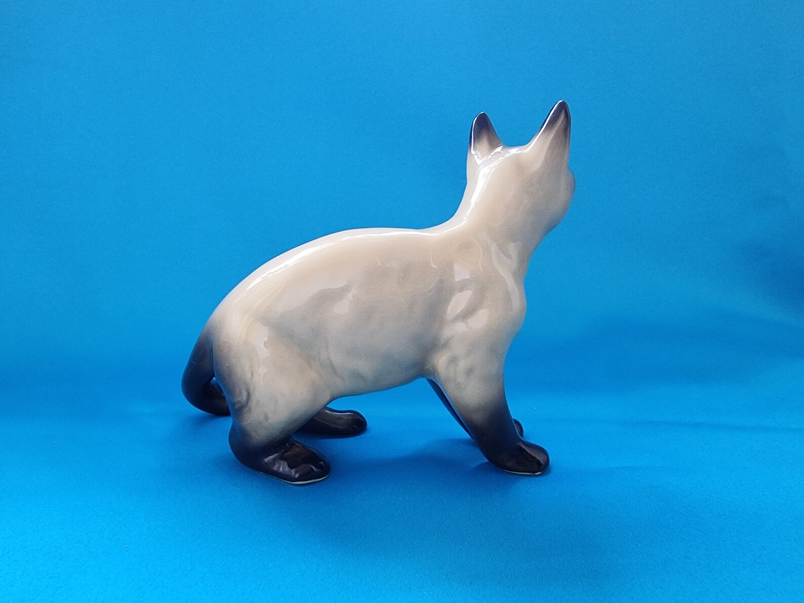Siamese Cat Figurine Siamese Cat Porcelain Siamese - Etsy