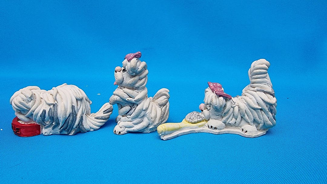 Small Dog Figurine, Dog Figurine, Resin Dog Figurine, Peter Fagan ...