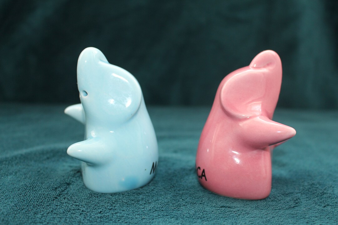 Vintage Mallorca Pottery Elephant Salt and Pepper Shakers - Etsy