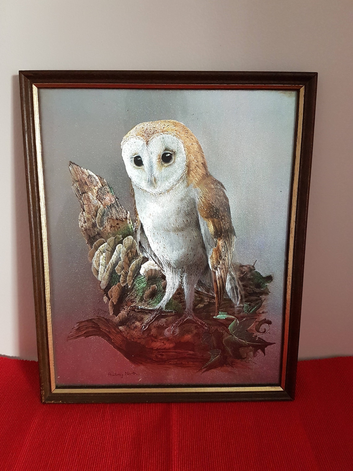 Owl picture frame owl picture owl figurines vintage owl | Etsy