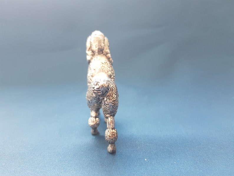 Pewter Dog Figurine, Pewter Poodle Dog Figure, Pewter Poodle, Poodle ...