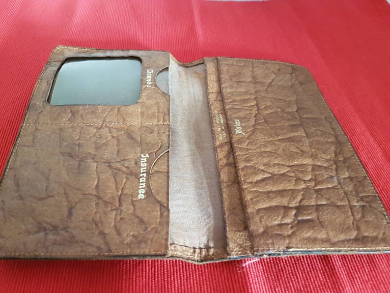 Genuine pigskin leather money notes vintage leather wallet | Etsy