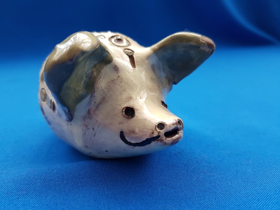 Pig Figurine Pottery Pig Figure Ceramic Pig Porcelain Pig | Etsy