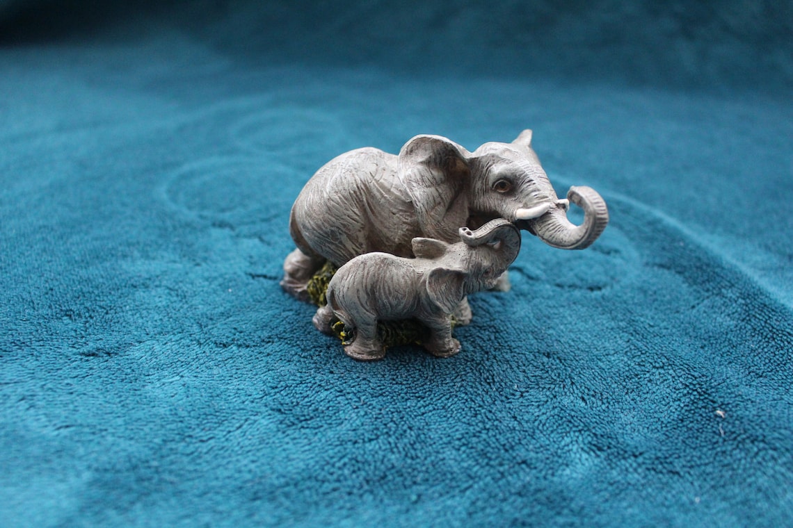 Elephant Figurine Tusker Elephant Resin Elephants Elephant - Etsy