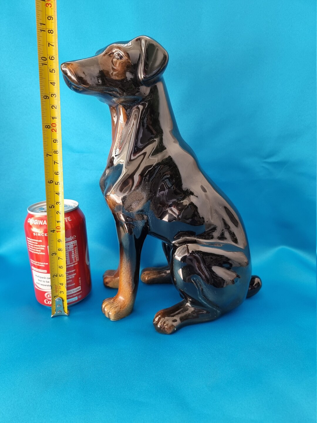 Porcelain Dog Figurine, Pottery Dog Figurine, Ceramic Dog Figurine, Dog ...