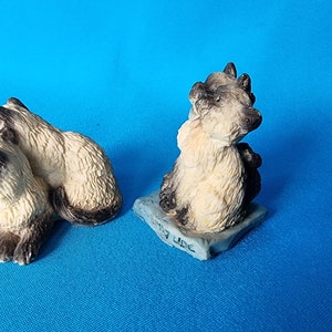 Small Cat Figurine, Resin Cat Figurine, Siamese Cat Figurine, Vintage ...