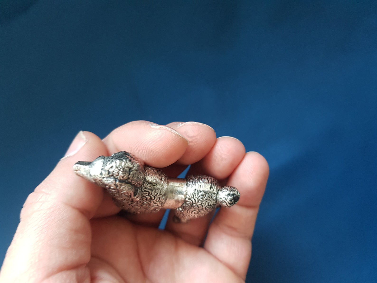 Pewter Dog Figurine, Pewter Poodle Dog Figure, Pewter Poodle, Poodle ...