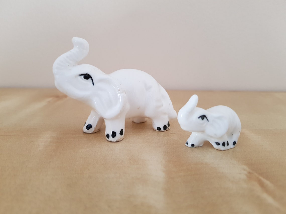 Elephant figurine pottery elephants ceramic elephants | Etsy