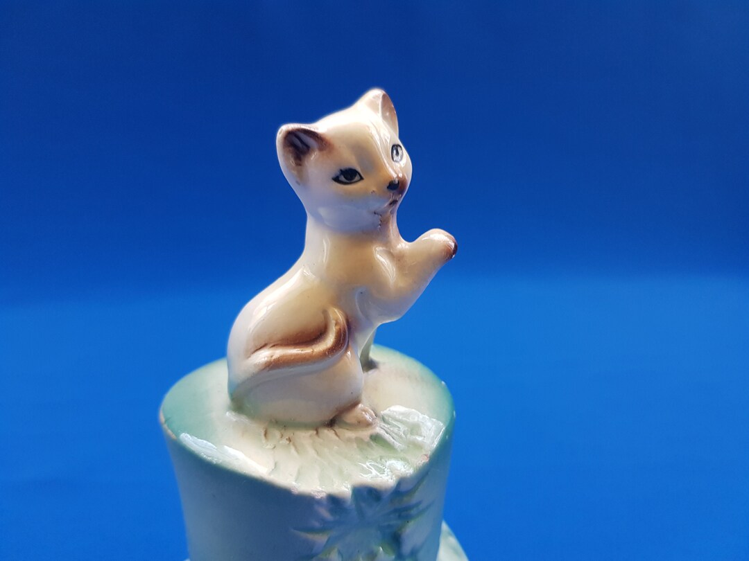 Siamese Cat Figure, Cat Bell, Siamese Cat, Cat Figurine, Cat Sculpture ...
