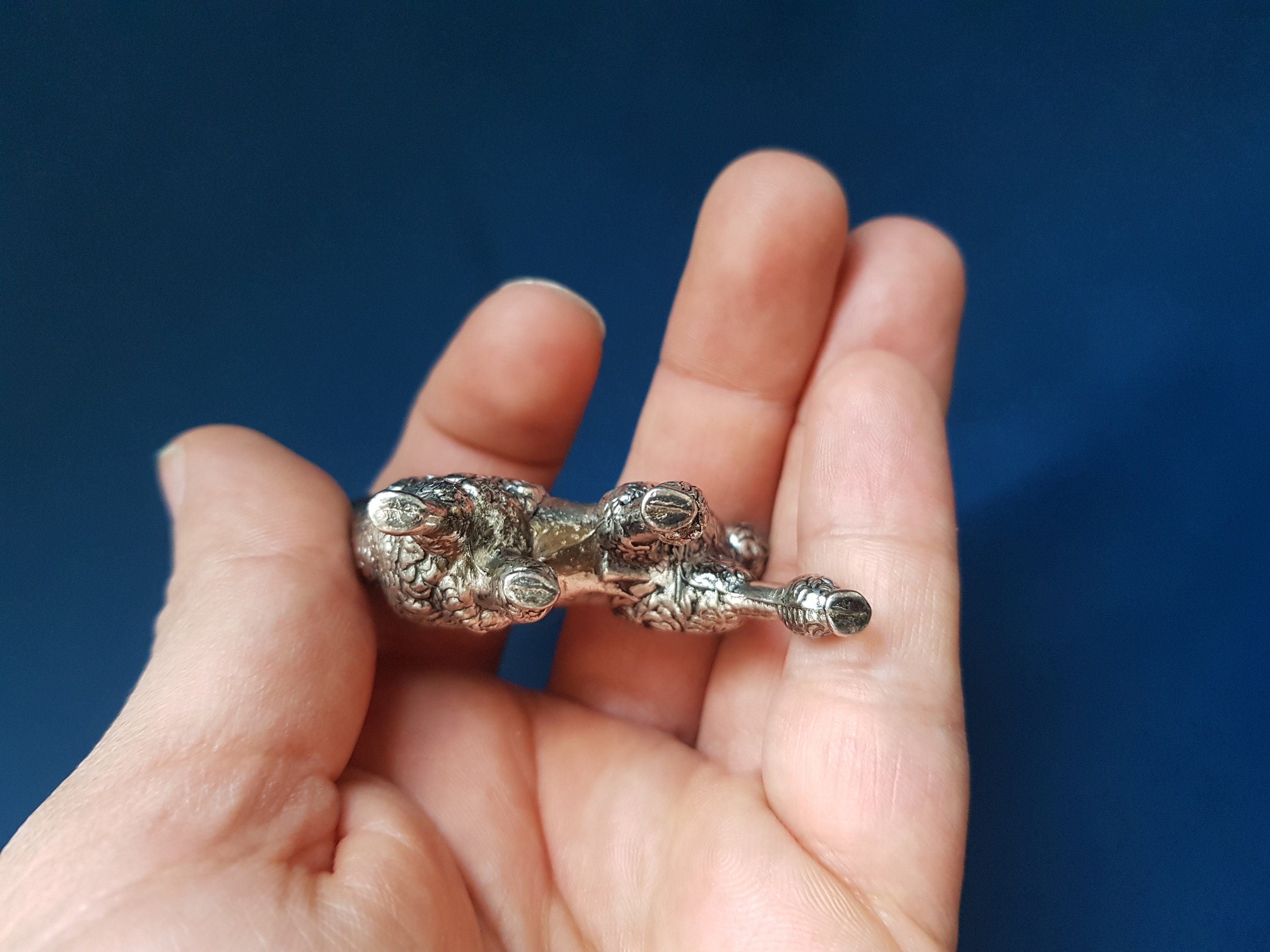 Pewter Dog Figurine, Pewter Poodle Dog Figure, Pewter Poodle, Poodle ...