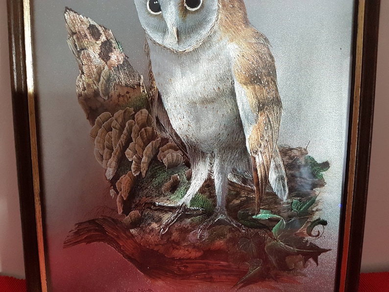 Owl Picture Frame Owl Picture Owl Figurines Vintage Owl - Etsy