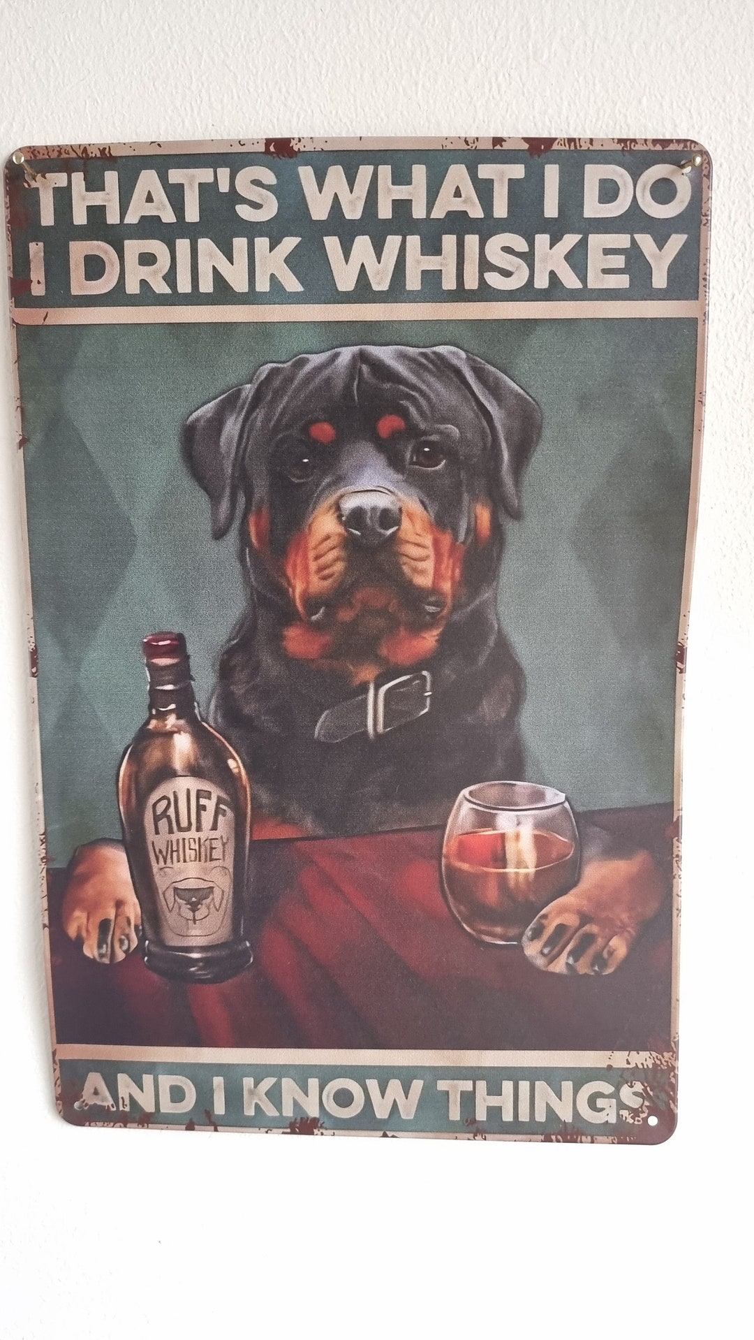 Rottweiler Metal Sign, Rottweiler Wall Art, Metal Tin Sign, Metal Sign ...