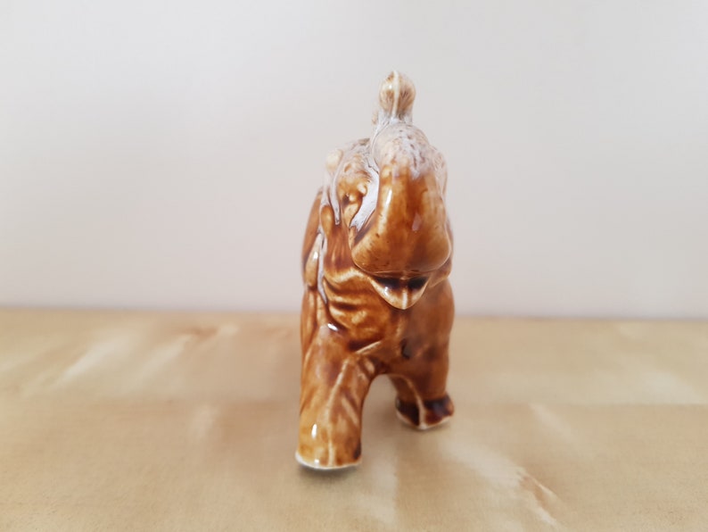 Elephant Figurine Pottery Elephants Ceramic Elephants | Etsy