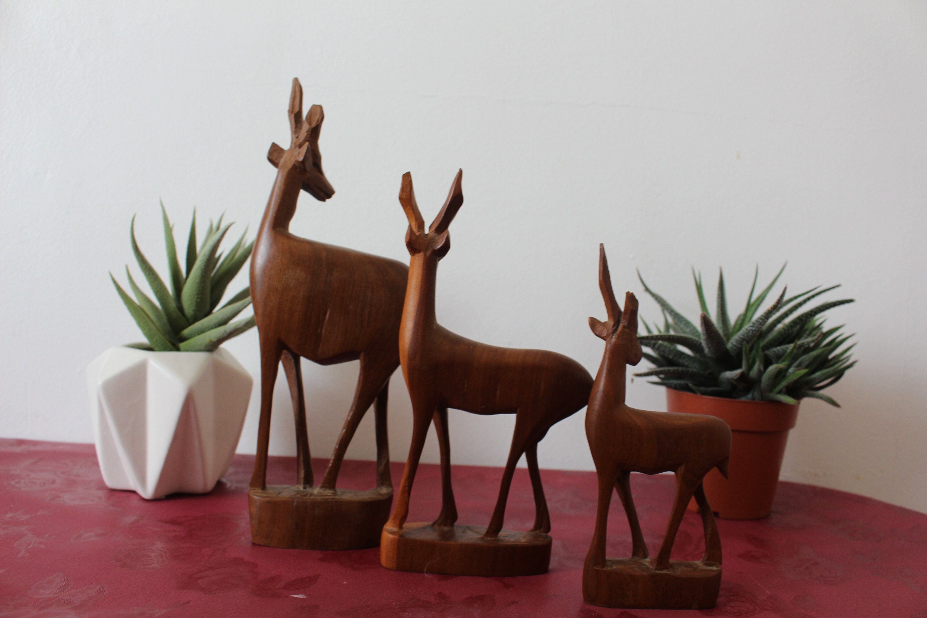 Antelope figurine wooden antelope carved antelope carving | Etsy