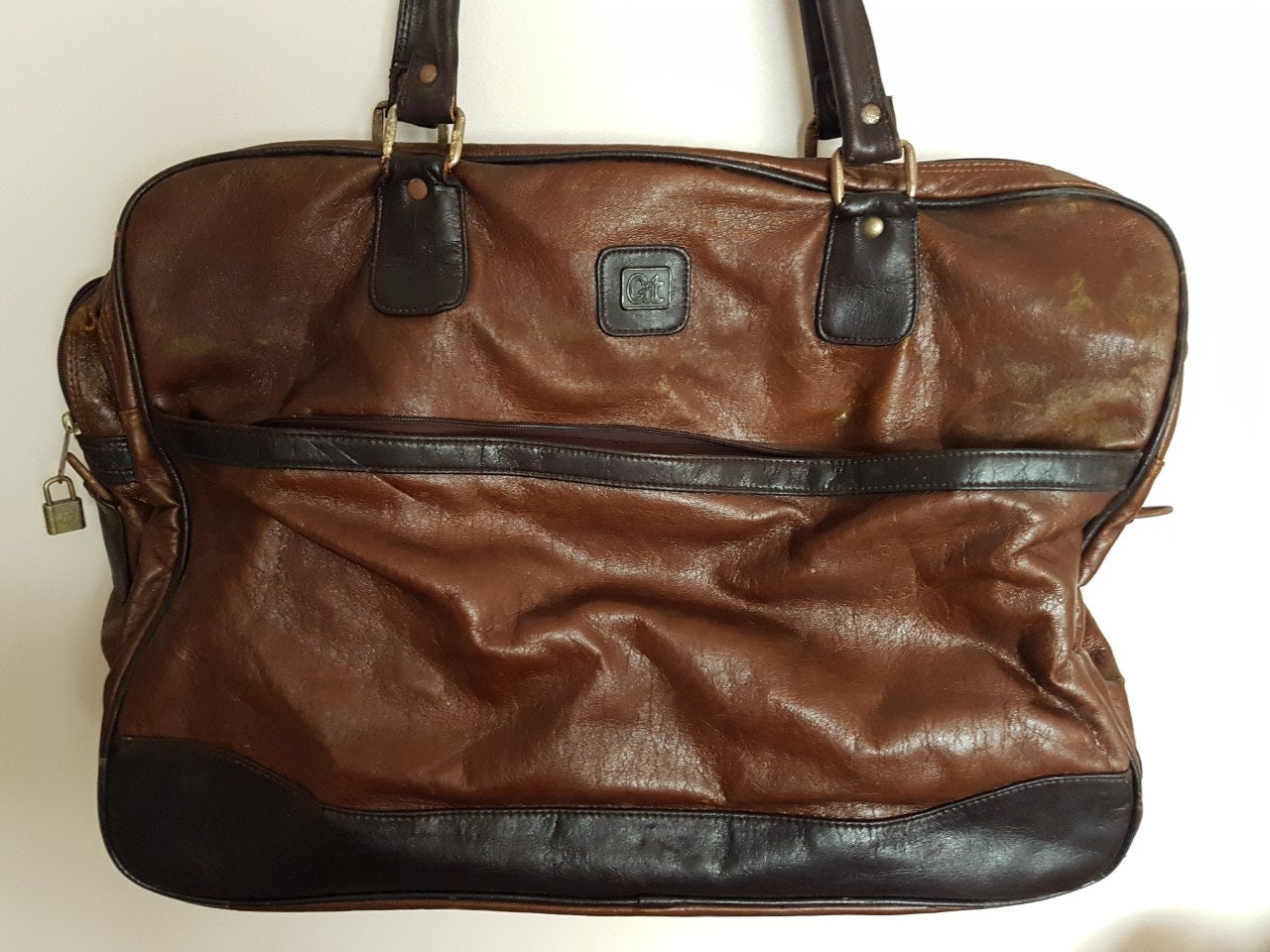 Leather traveling bag old traveling bag antique traveling | Etsy