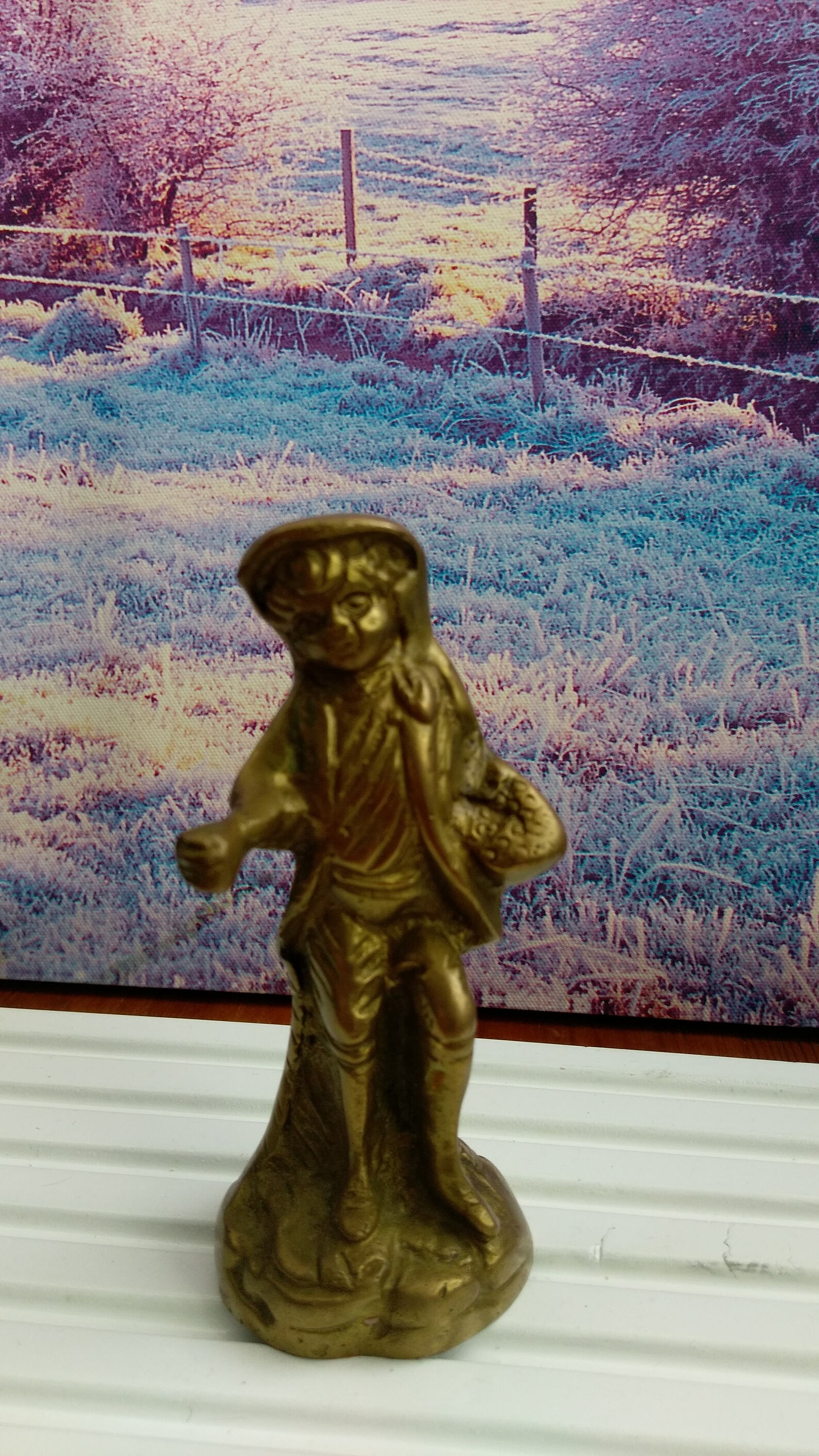 Brass Figurines Kids Figurine Children Figurine Lady | Etsy