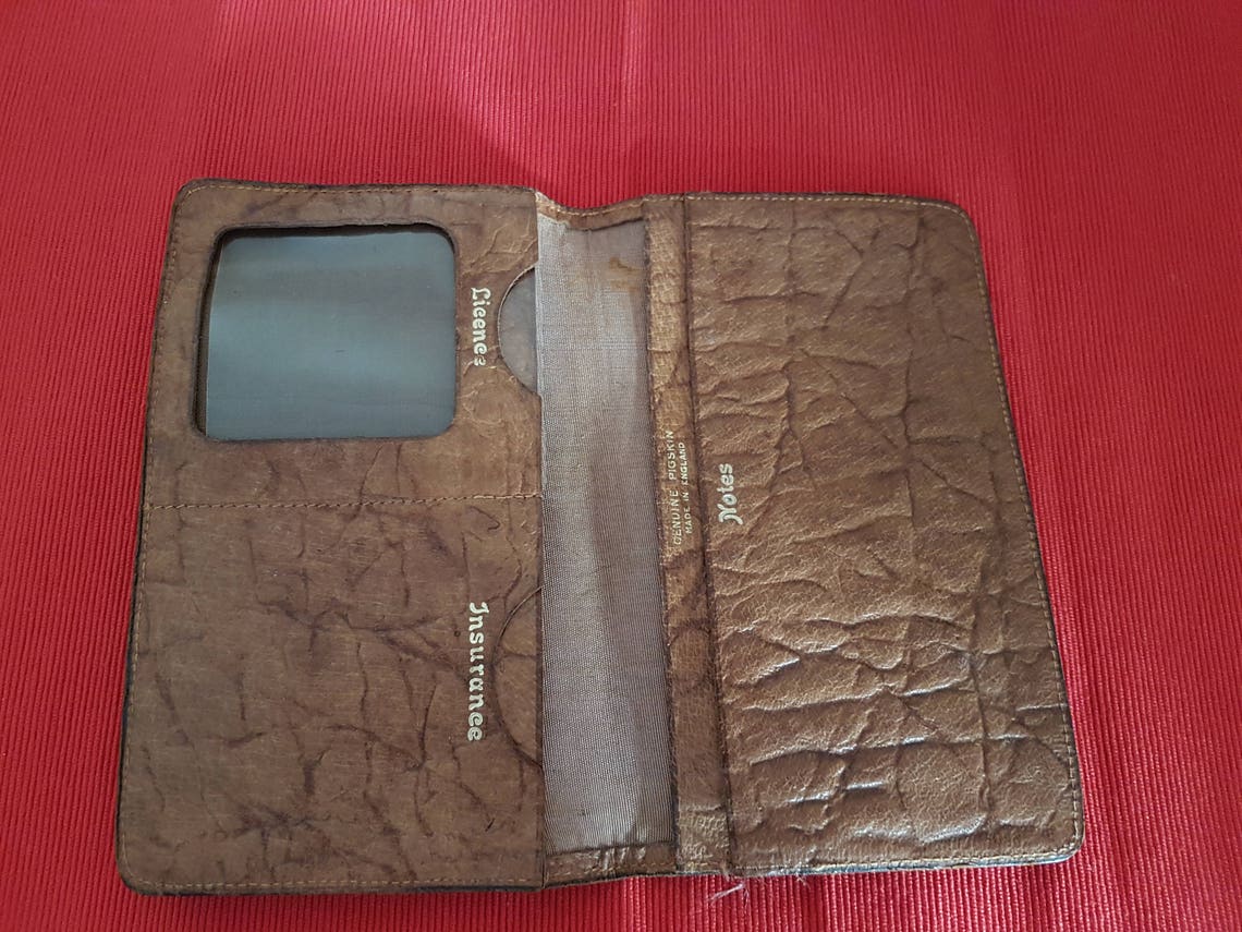 Genuine Pigskin Leather Money Notes Vintage Leather Wallet - Etsy UK