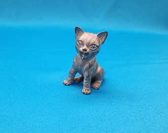 Miniature Pewter Cat - Etsy