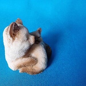 Resin Cat Figurine, Small Cat Figurine, Siamese Cat Figurine, Siamese ...
