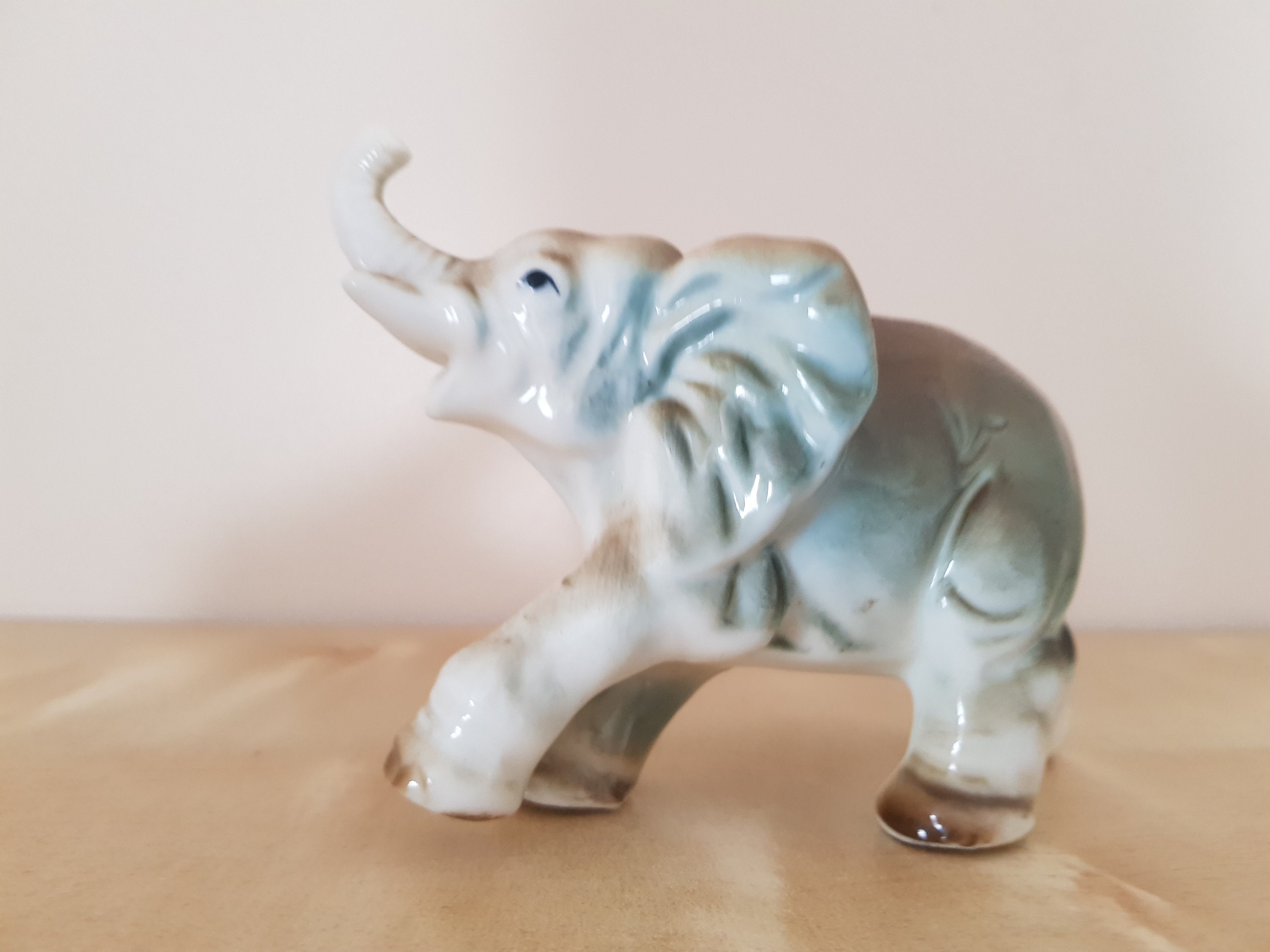 Elephant figurine pottery elephants ceramic elephants | Etsy